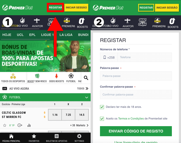 Premier Bet Moçambique MZ - Receba Oferta Exclusiva Online